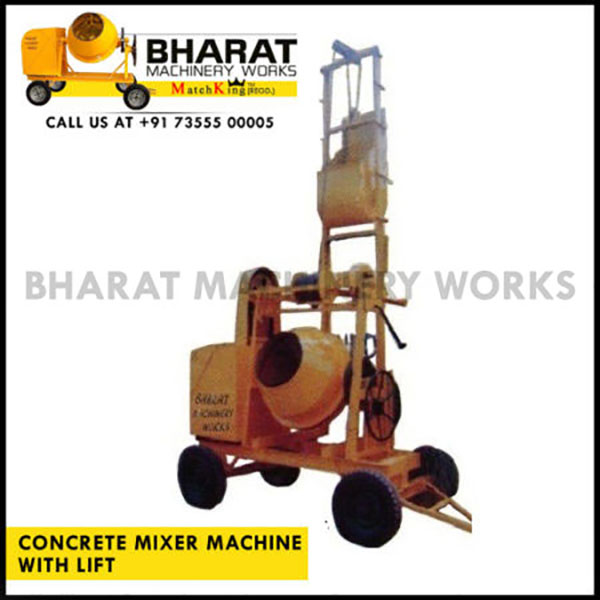 Manufacturer of Concrete Mixer Machine with Lift